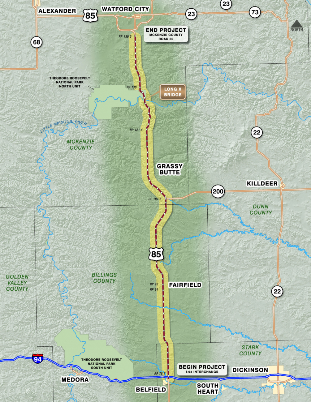 U.S. 85 Expansion (I-94 to Watford City Bypass) | NDDOT